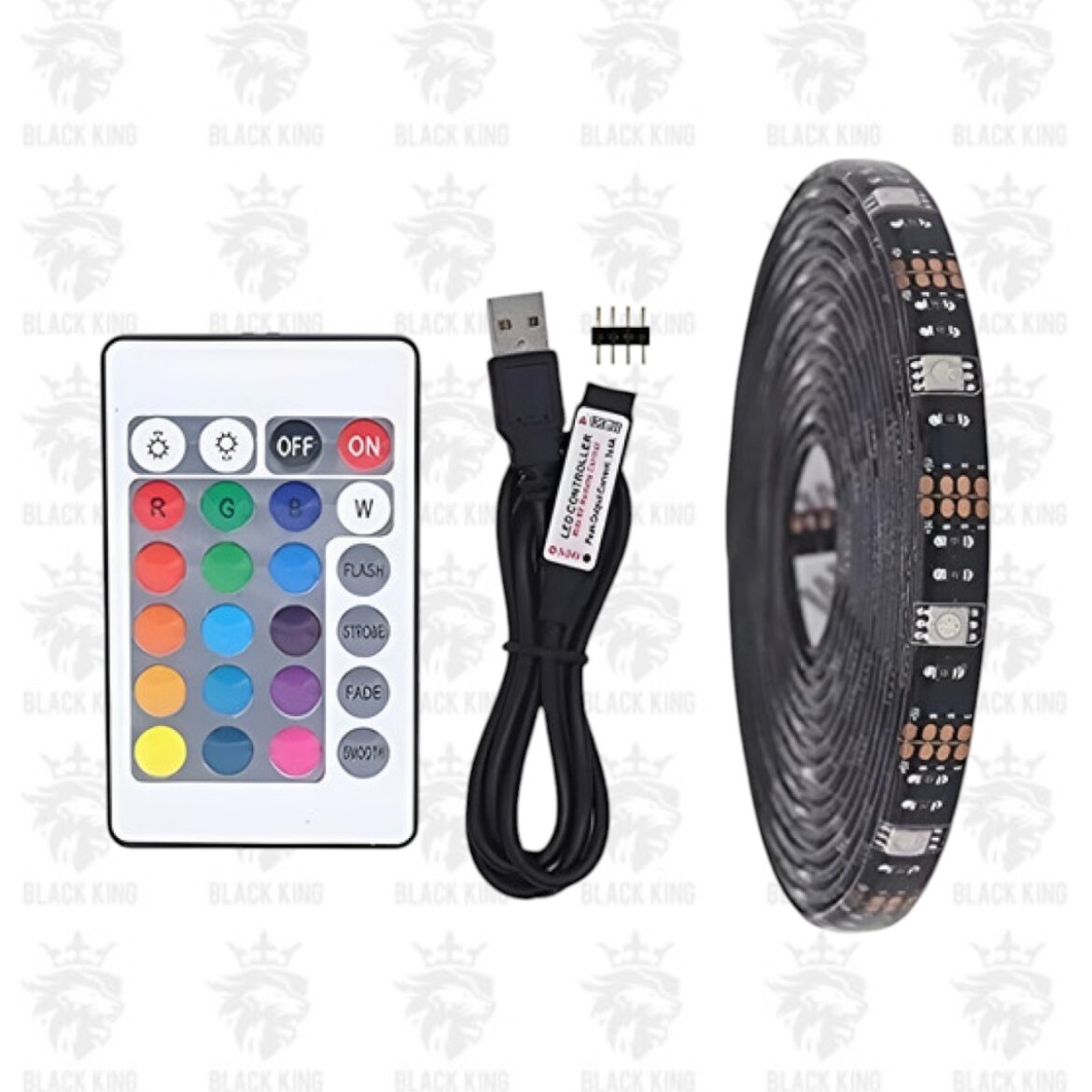Tira LED 5050 TV 3m con control / LED-4701 – Black King